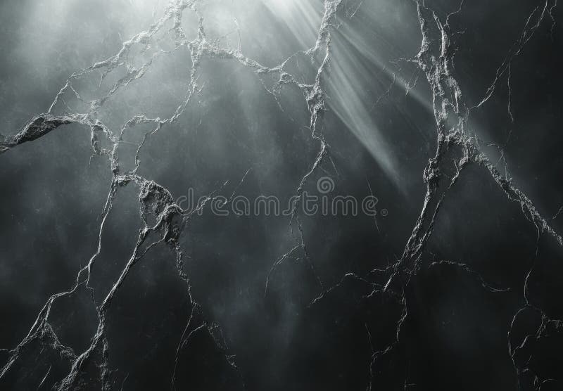 Abstract Dark Gray and Black Background with Silver Veins and Light ...