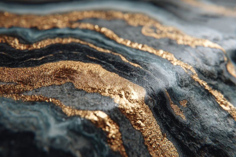 Abstract Dark Gray and Gold Marble Texture Stock Illustration ...