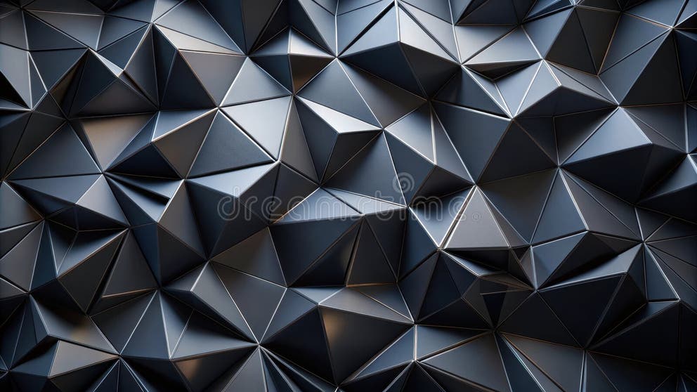 Abstract Dark Gray Metallic Triangular Facet Surface Texture ...