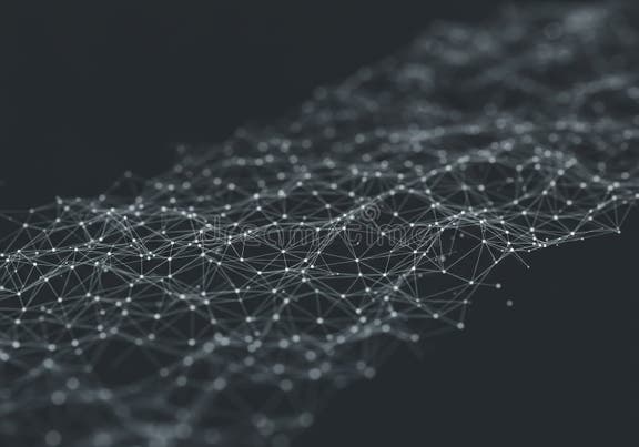 Abstract Dark Gray Network Mesh Background Stock Illustration ...