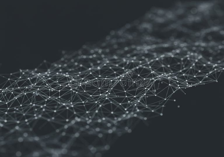 Abstract Dark Gray Network Mesh Background Stock Illustration ...