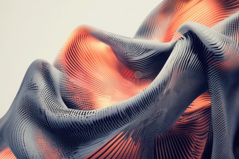 Abstract Dark Gray and Orange Wavy Pixel Art with Metallic Effect Background Stock Illustration ...