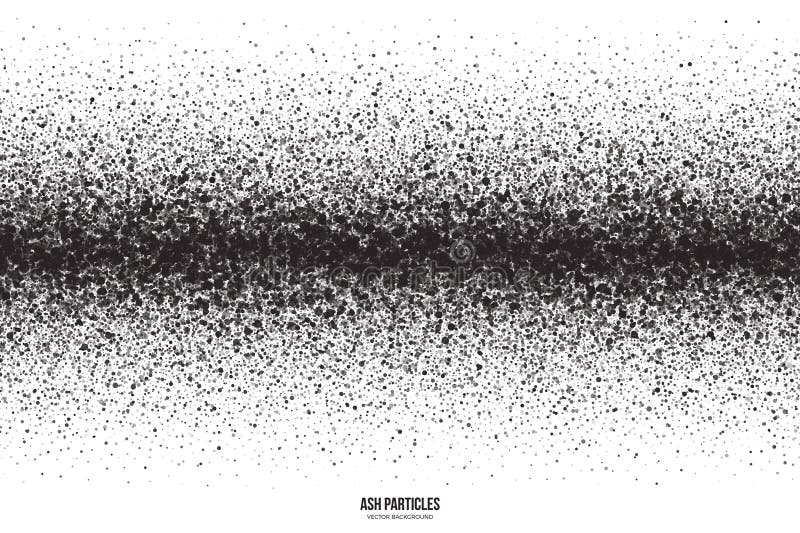 Abstract Dark Gray Round Ash Particles on White Background Stock ...