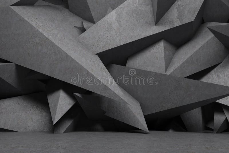 Abstract Dark Gray Spikes Interior Stock Illustration - Illustration of ...