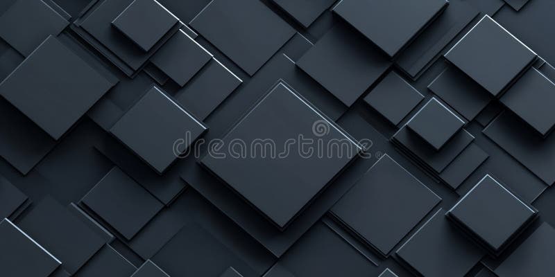 Abstract Dark Gray Square Geometric Pattern Background Texture 3D ...