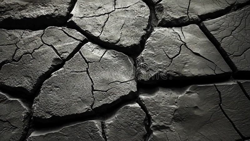 Abstract Dark Gray Texture Featuring Numerous Fractures and Irregular ...