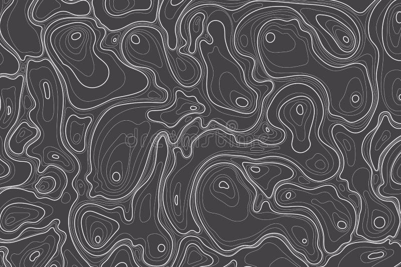 Gray Topographic Line Contour Map Background, Geographic Grid Map Stock ...