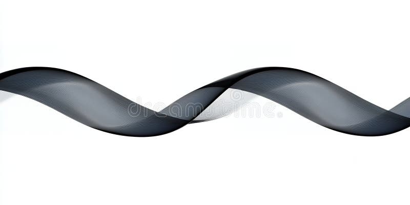 Abstract Dark Gray Wave Swirl Design Elegant Smooth Flowing Lines White ...