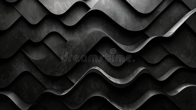 Abstract Dark Gray Wavy Texture. Modern Wall Surface Design. Intricate ...