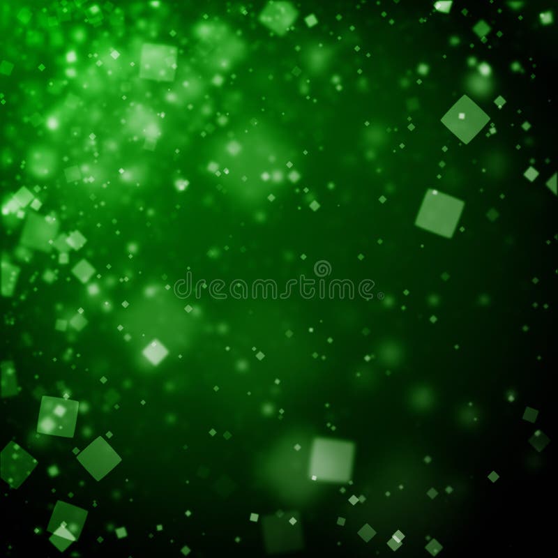 Abstract Dark Green Background with Square Bokeh Defocused Lights Stock ...