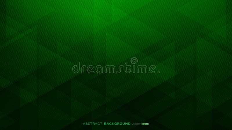 Abstract Dark Green Geometric Background. Composition of Triangle Shape ...