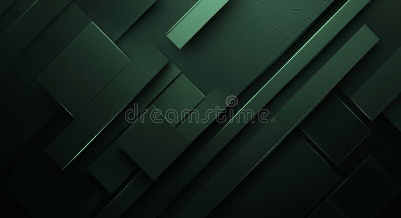 Abstract Dark Green Geometric Shapes Layered in a Modern Design with ...