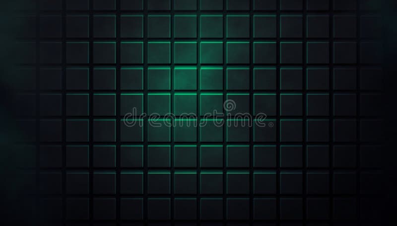 Abstract Dark Green Glowing Grid Pattern Background High Quality Image ...
