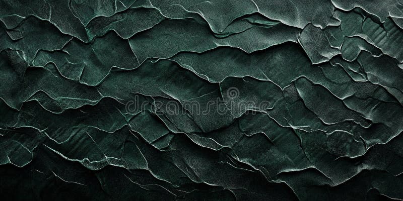 Abstract Dark Green Textured Background Deep Emerald Paint Wavy Surface ...