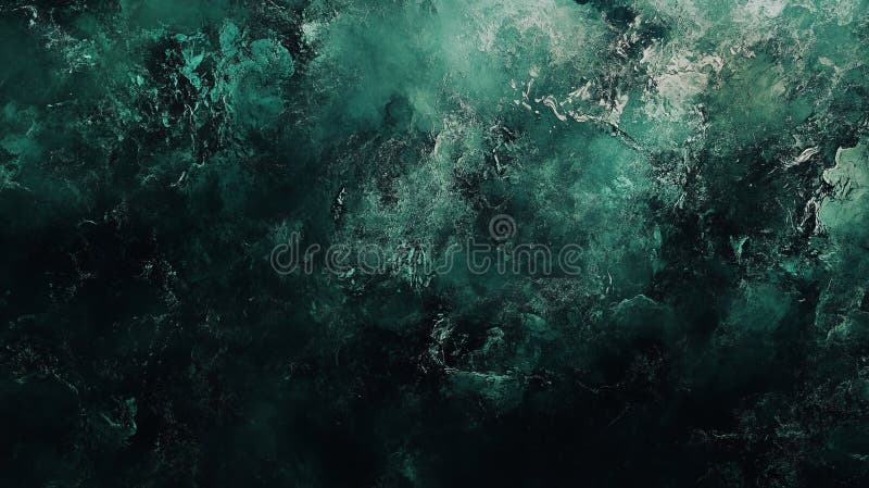 Abstract Dark Green Textured Surface with Rough Brush Strokes and Dim ...