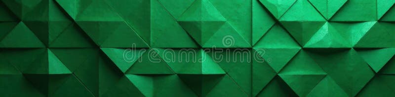 Abstract Dark Green Triangular Mosaic Tile Geometric Fluted Pattern ...
