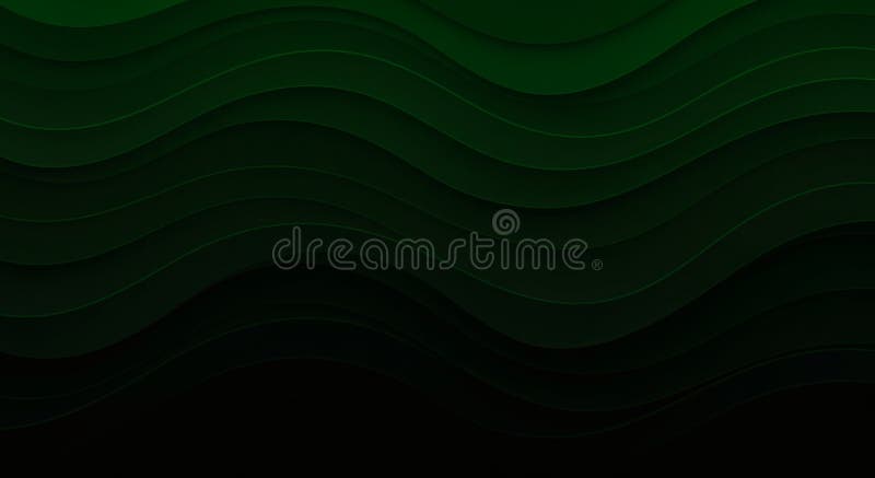 Abstract Dark Green Wavy Layers Background for Graphic Design Projects ...