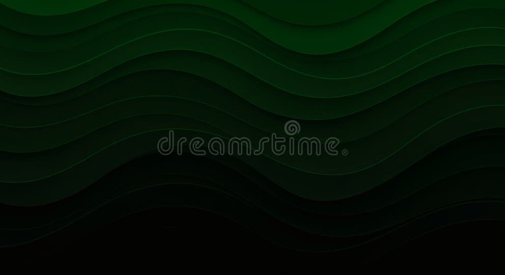 Abstract Dark Green Wavy Layers Background for Graphic Design Projects ...