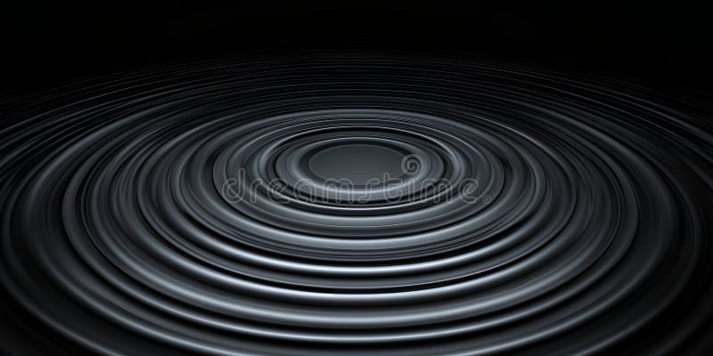 Abstract Dark Grey Concentric Circles Ripple Background Stock ...