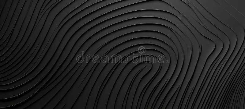 Abstract Dark Grey Curved Waves Background, Futuristic Modern Design ...