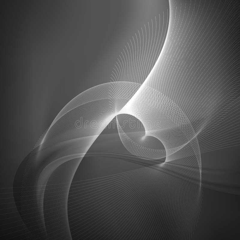 Abstract Dark Grey Flow Curves Background Vector Image Stock Vector ...