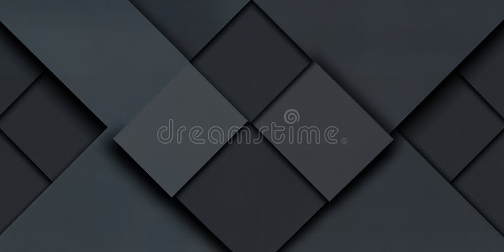 Abstract Dark Grey Geometric Pattern Background Overlapping Squares ...