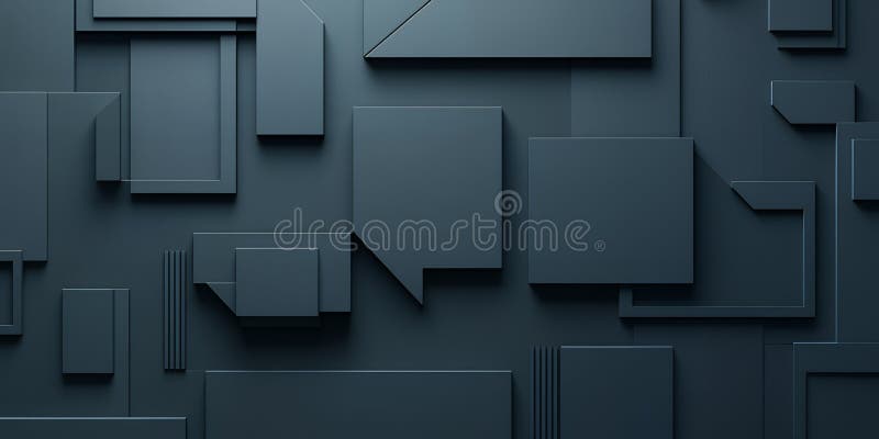 Abstract Dark Grey Geometric Shapes Background 3D Rendered Modern ...