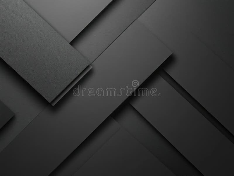Abstract Dark Grey Geometric Shapes with Depth and Texture, Minimalist ...