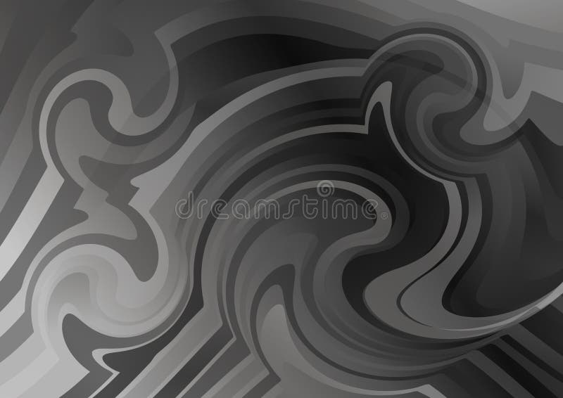Abstract Dark Grey Gradient Wavy Ripple Lines Background Vector Art ...