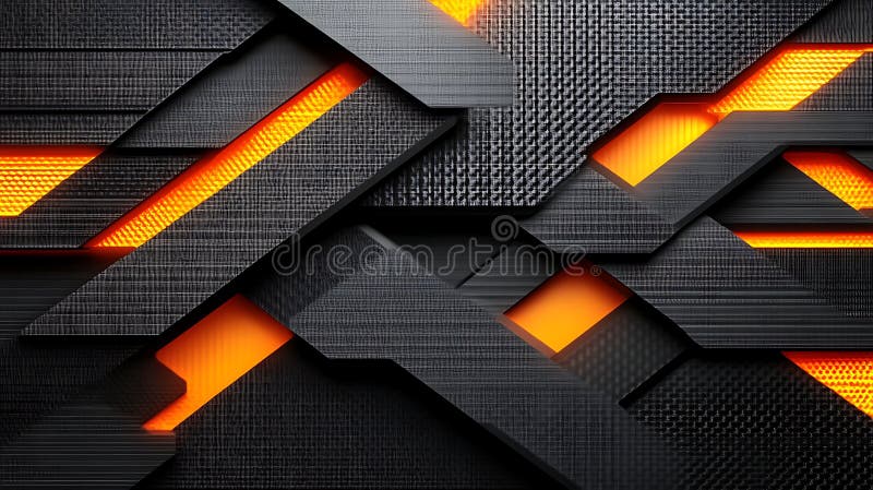 Abstract Dark Grey and Orange Geometric Pattern Stock Photo - Image of ...