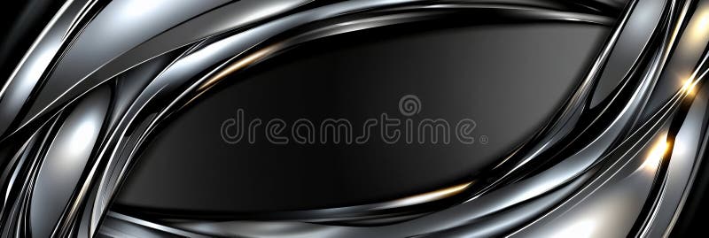 Abstract Dark Grey Silver Metallic Swirl Background Stock Illustration ...