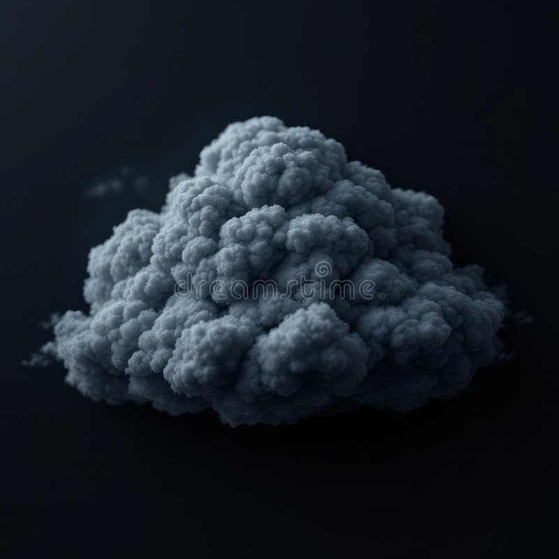 Abstract Dark Grey Smoke Cloud Formation on Black Background: a Study ...