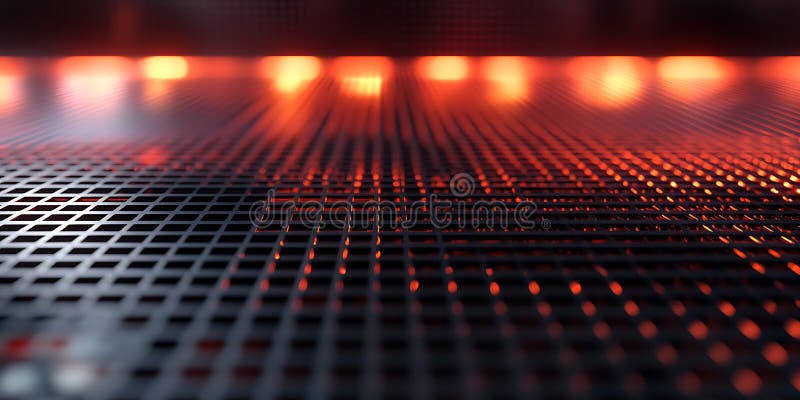 Abstract Dark Grid Pattern with Warm Background Lights HighResolution ...