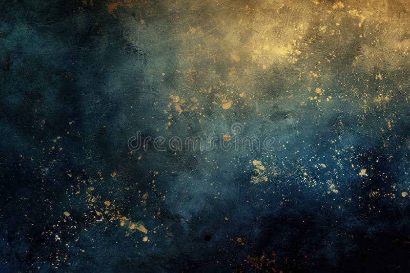 Abstract Dark Grunge Gold and Blue Texture Background Stock Image ...
