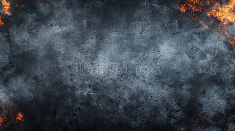 Abstract Dark Grunge Texture with Flames Stock Illustration ...