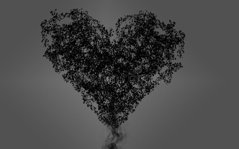 Dark heart stock vector. Illustration of grunge, handmade - 1343720