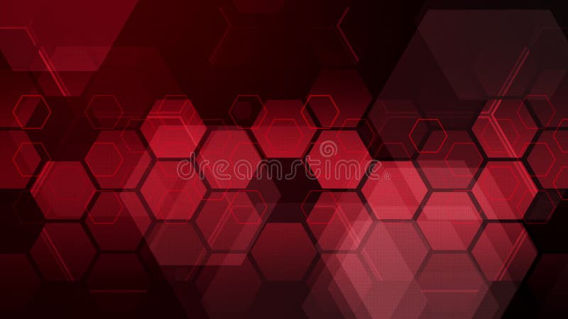 Abstract Dark Hexagon Pattern on Red Loop Background Technology Style ... Abstract Dark Hexagon Pattern on Red Loop Background Technology Style ...