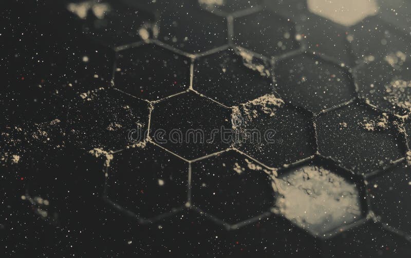 Abstract Dark Hexagon Pattern with Subtle Light Stock Illustration ...