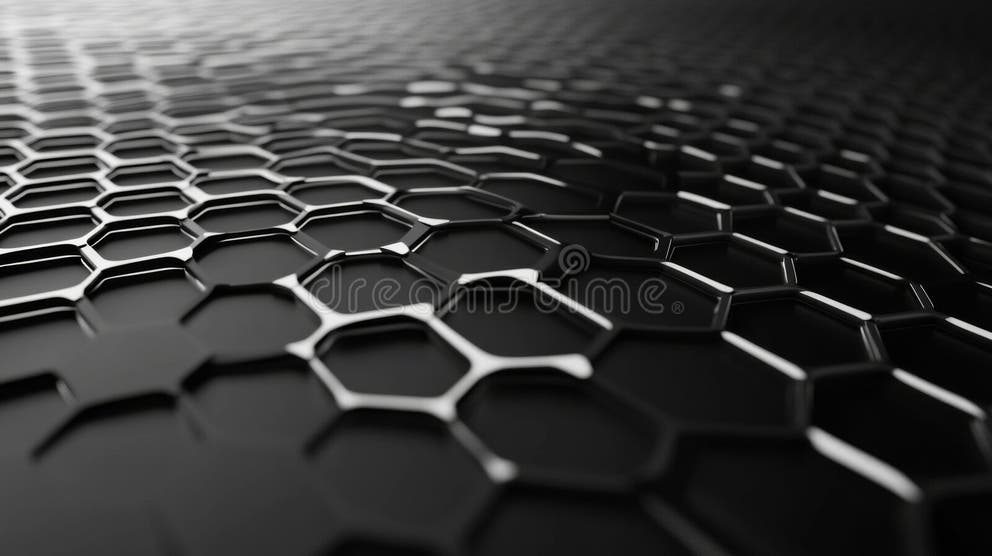 Abstract Dark Hexagonal Grid Pattern Stock Illustration - Illustration of science, geometric ...