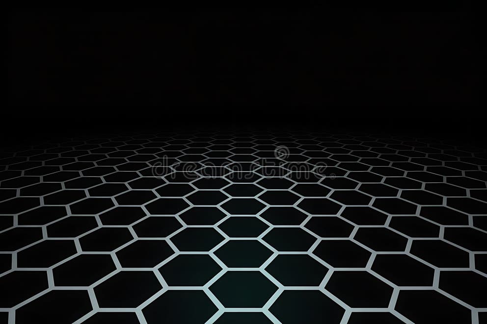 Abstract Dark Hexagonal Grid Pattern. Stock Illustration - Illustration of texture, digital ...