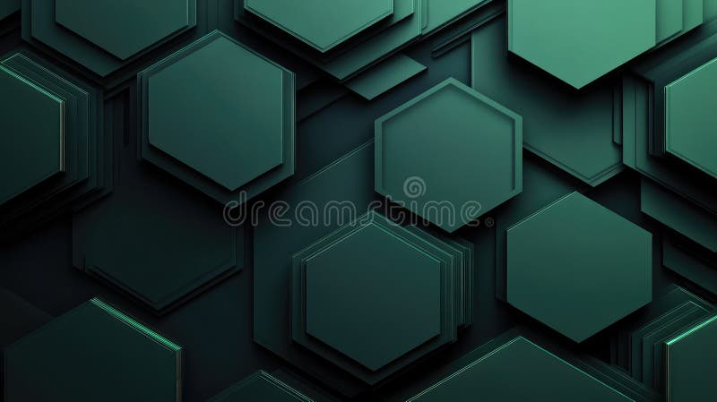 Abstract Dark Hexagonal Pattern Background with 3D Geometric Shapes and Textured Surface Stock ...