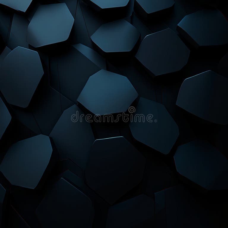 Abstract Dark Hexagonal Pattern Background with Subtle Light Reflections Stock Illustration ...