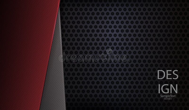 Abstract Dark Hole Design with Texture Frames in Red and Gray Stock ...