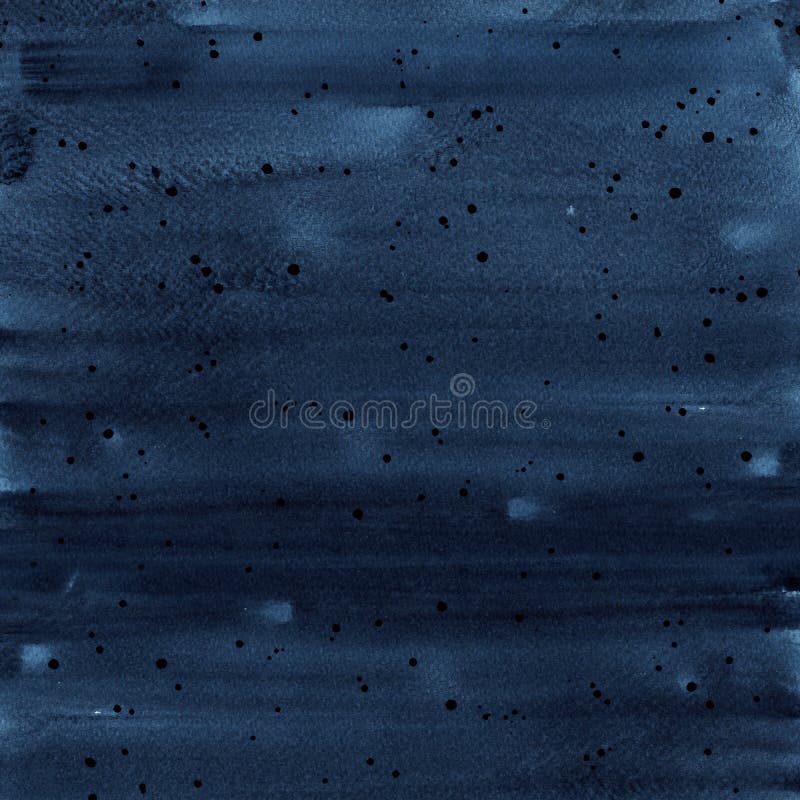 Abstract Indigo Blue Watercolor Waves Mountains on White Background ...