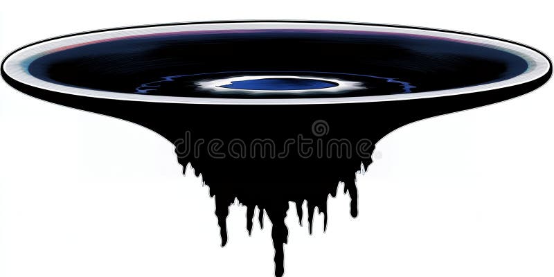 Abstract Dark Liquid Spill Black Ink Dripping Swirling Vortex Fluid ...