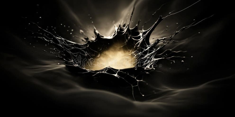 Abstract Dark Liquid Splash with Dramatic Lighting and Textures Stock ...