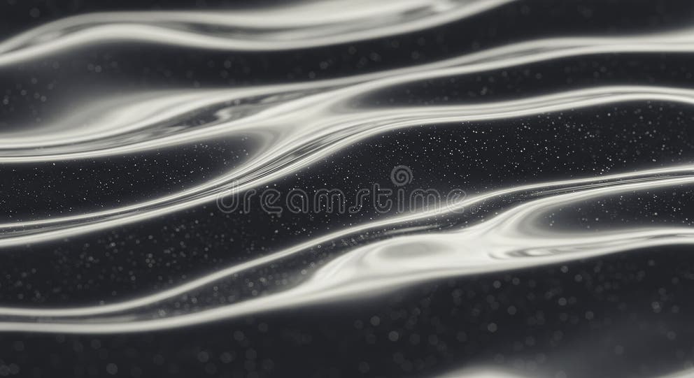 Abstract Dark Liquid Waves with Light Reflections Creates a Modern ...