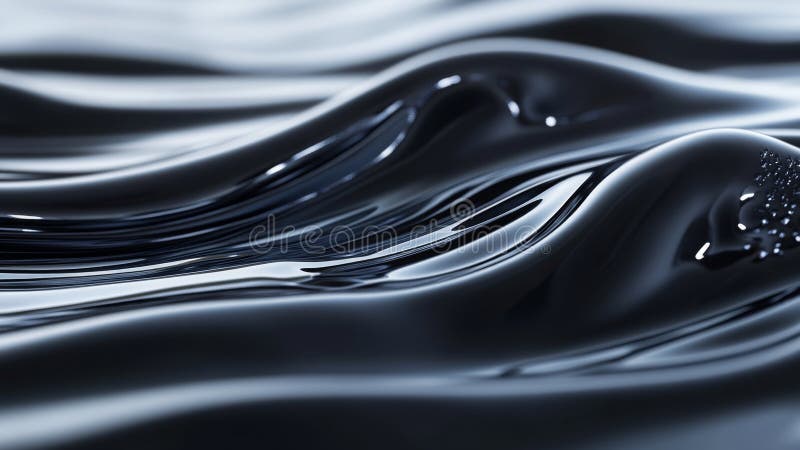 Abstract Dark Liquid Surface Wave Pattern Stock Illustration ...