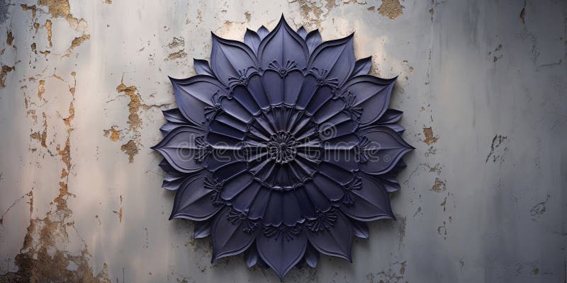 Abstract Dark Mandala Design on Textured Surface Stock Image - Image of ...