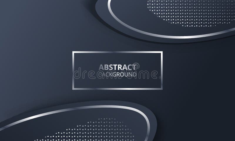 Abstract Dark Metallic Silver Frame Tech Elegant Design Background ...